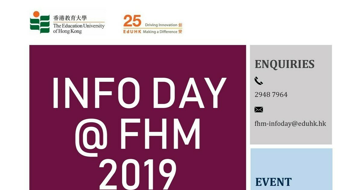 Information Day @ FHM 2019 | Events | Faculty of Humanities