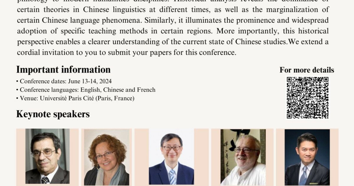 International Conference on History of Chinese Linguistics and Chinese ...