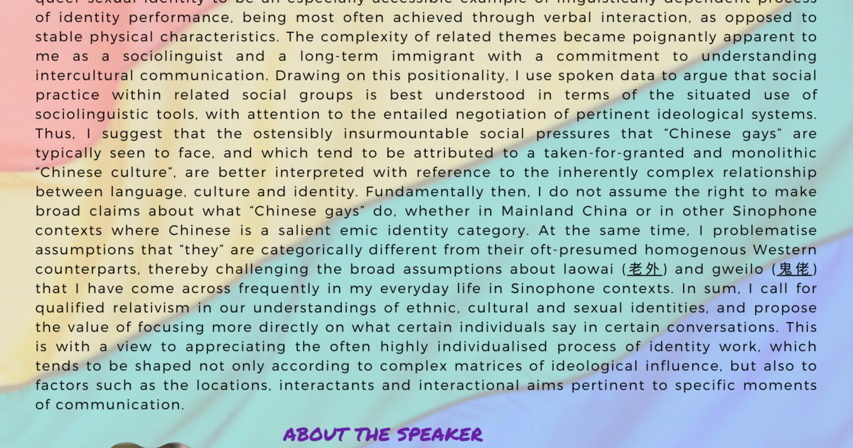 Deconstructing ‘Chinese’ Queer Identity Performance through a ‘Western ...