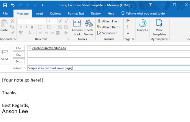 Email-to-Fax Service | OCIO