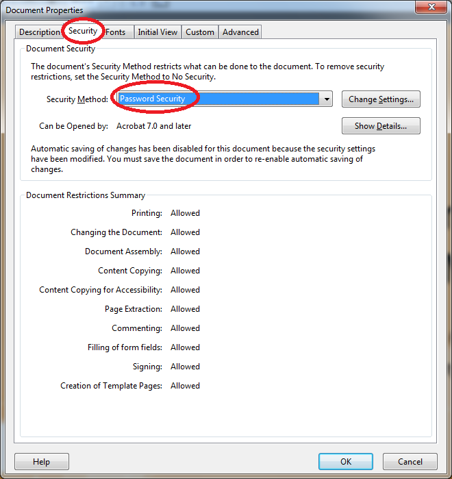 FAQ How To Apply Open Password On PDF File OCIO FAQ How To Apply Open Password On PDF File OCIO