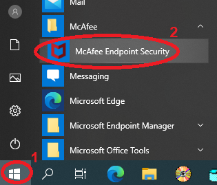 Scanning for threats using McAfee Endpoint Security | OCIO