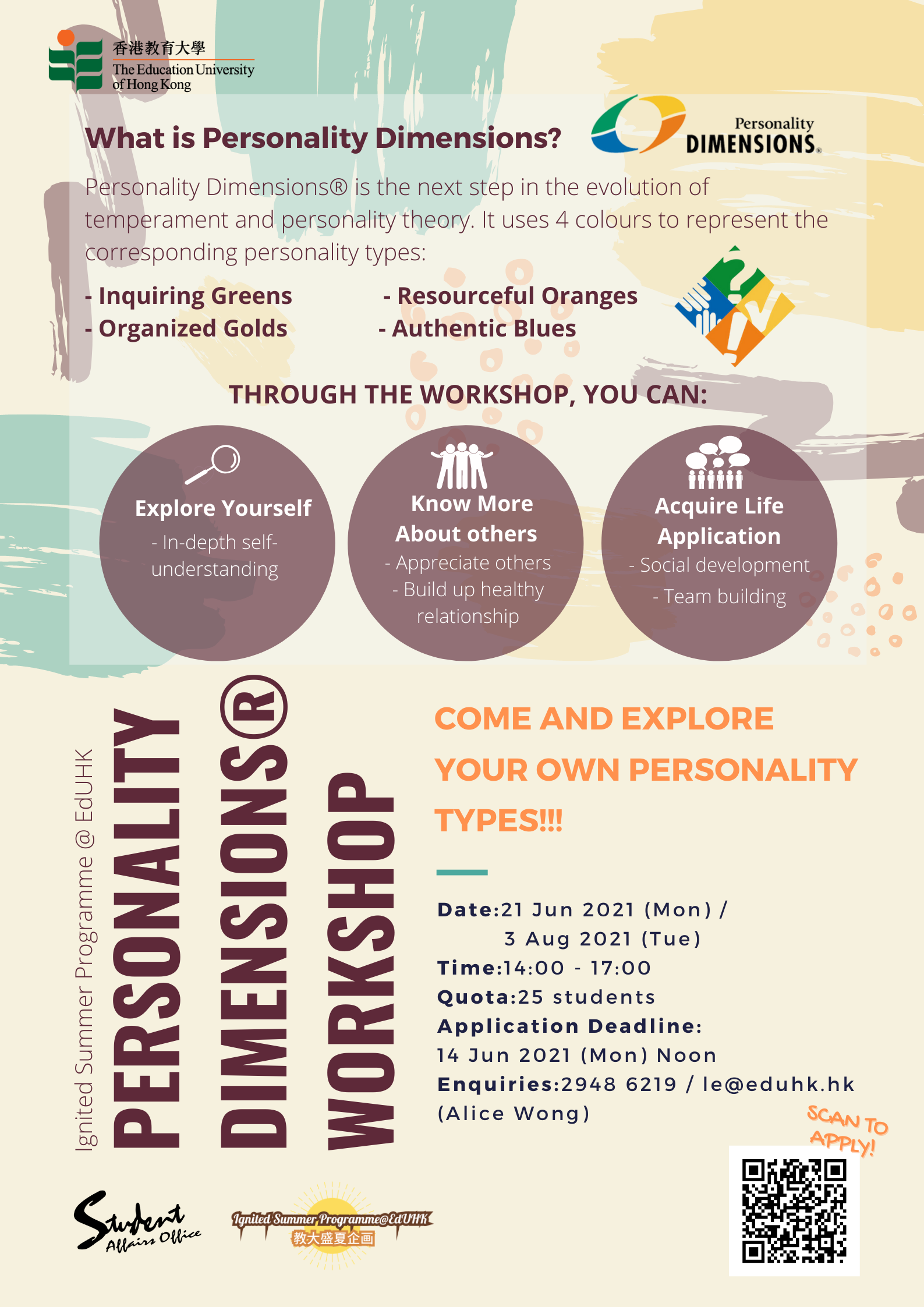 Personality Dimensions® Workshop - The Education University of Hong ... Personality Dimensions® Workshop - The Education University of Hong ...