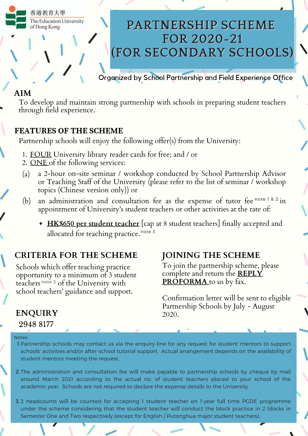 Partnership Scheme for FE - EDUHK SPFEO